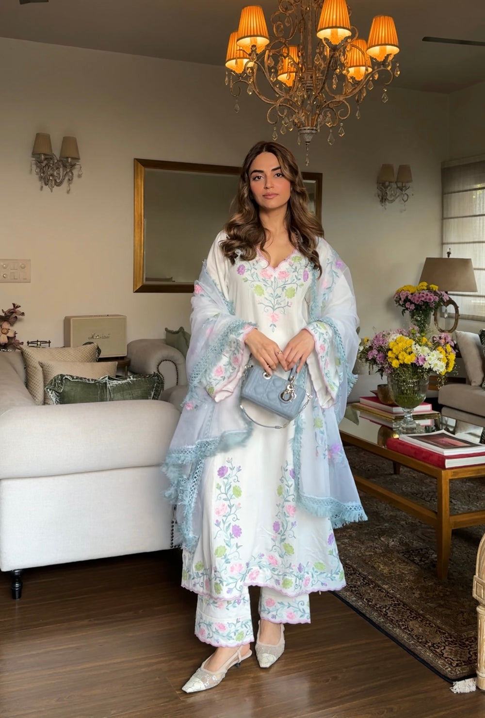 Buy Sage Green Wool Pheran Set Kashmiri Dress for Women | Koshur India